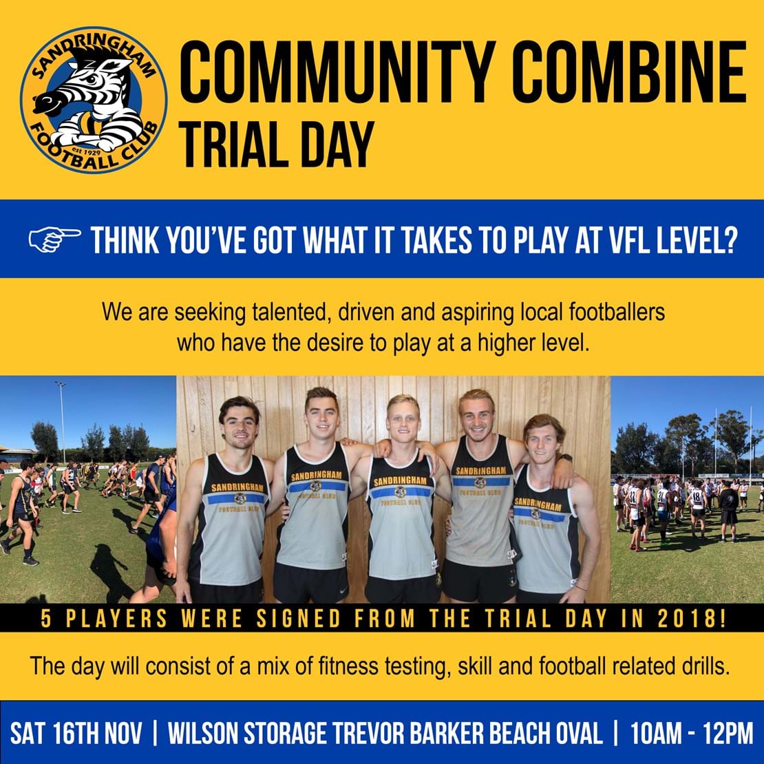 Sandringham FC Community Combine Trial Day 2019